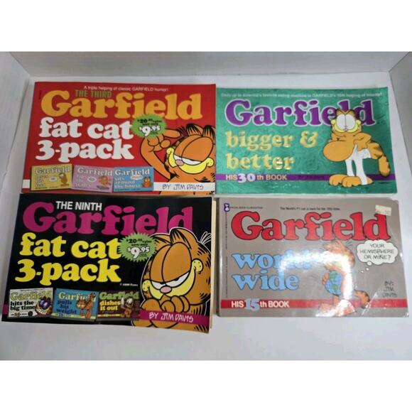 Garfield | Accents | Vintage Garfield Book Lot 8 Comic Strip Paperback ...
